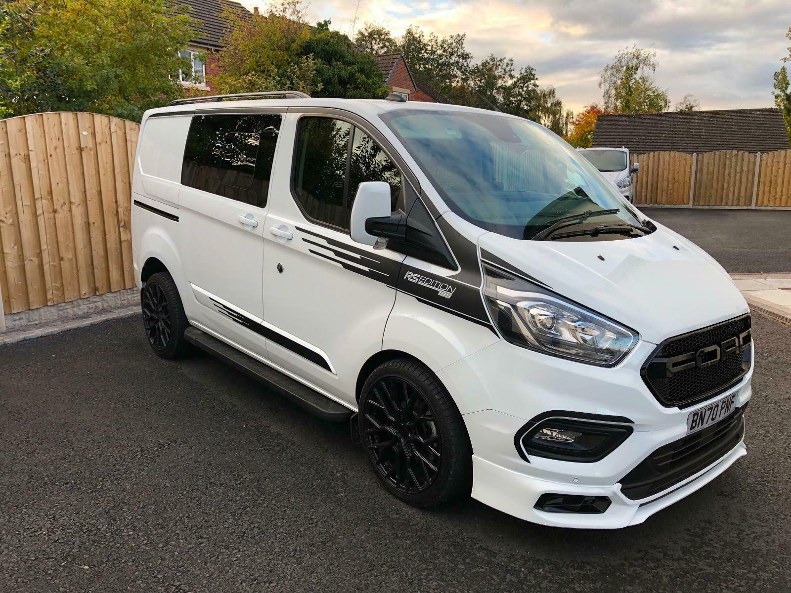 2020/70 FORD TRANSIT CUSTOM LIMITED RS EDITION 185ps AUTO SWB CREW VAN ...